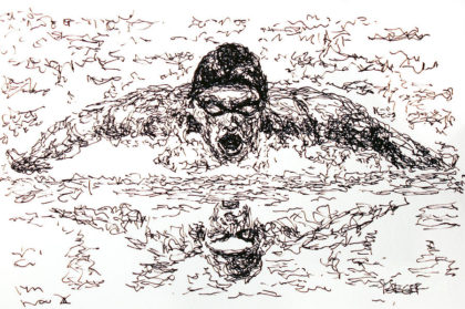 Michael Phelps Art Drawing - Drawing Skill