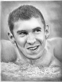 Michael Phelps Drawing Photo - Drawing Skill