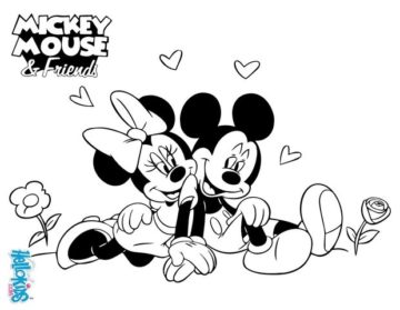 Mickey Mouse And Minnie Mouse Kissing Art Drawing - Drawing Skill