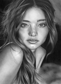 Miranda Kerr Drawing Realistic - Drawing Skill