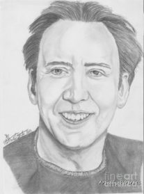Nicolas Cage Art Drawing - Drawing Skill