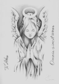Praying Angel Drawing Art - Drawing Skill
