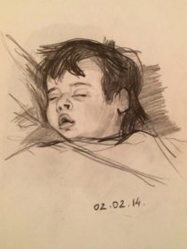 Sleeping Boy Drawing - Drawing Skill