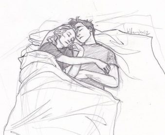 Sleeping Couple Drawing Pic - Drawing Skill