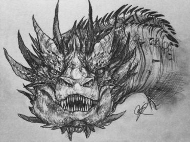 Smaug Art Drawing - Drawing Skill