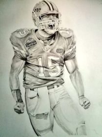 Tim Tebow Drawing Photo - Drawing Skill