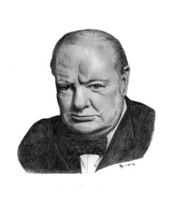 Winston Churchill Drawing Realistic - Drawing Skill