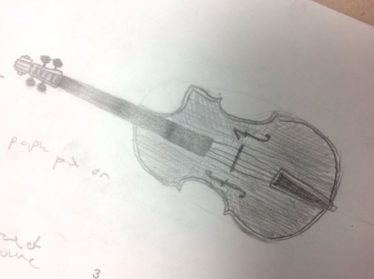 Cello Drawing - Drawing Skill