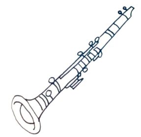 Clarinet Drawing Beautiful Art - Drawing Skill