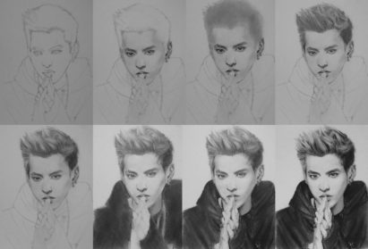 EXO Drawing Beautiful Image - Drawing Skill