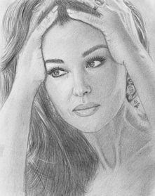 Monica Bellucci Drawing Amazing - Drawing Skill