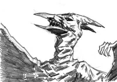 Rodan Godzilla King of The Monsters Drawing Sketch - Drawing Skill