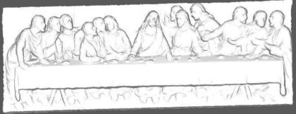 The Last Supper Drawing Amazing - Drawing Skill