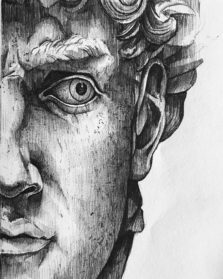 The Statue of David Drawing - Drawing Skill