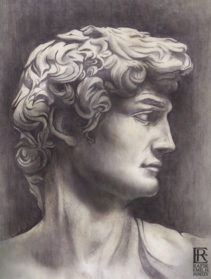The Statue of David Drawing Pic - Drawing Skill