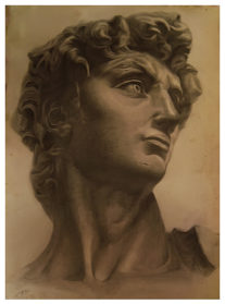 The Statue of David Drawing Sketch - Drawing Skill