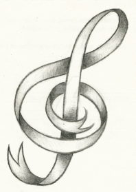 Treble Clef Drawing Image - Drawing Skill