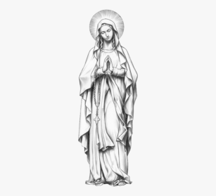 Virgin Mary Drawing Picture - Drawing Skill