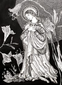 Virgin Mary Drawing Realistic - Drawing Skill