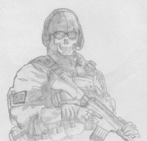 Call of Duty Modern Warfare Game Drawing Image - Drawing Skill