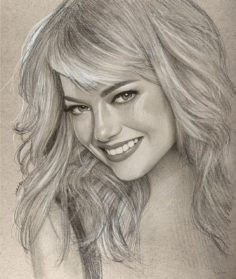 Emma Stone Drawing - Drawing Skill