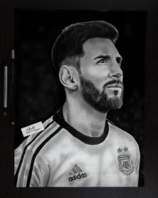 Lionel Messi Pencil Artwork Drawing - Drawing Skill