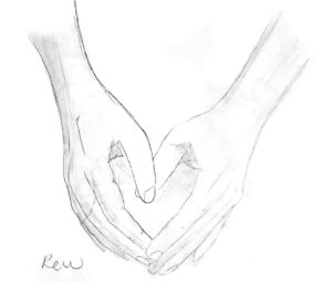 Love Holding Hands Drawing Art - Drawing Skill