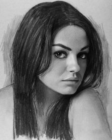 Mila Kunis Drawing - Drawing Skill