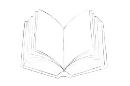 Open Book Drawing Sketch - Drawing Skill