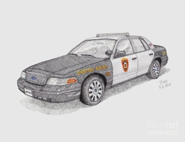 Police Car Drawing Art - Drawing Skill