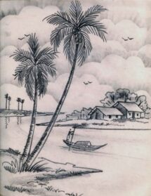 Scenery Sketch Drawing Sketch - Drawing Skill