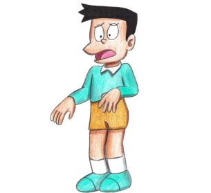 Suneo Drawing Beautiful Image - Drawing Skill
