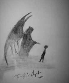 Ghost and Boy Drawing - Drawing Skill