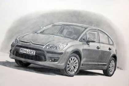 Citroen Drawing Realistic - Drawing Skill