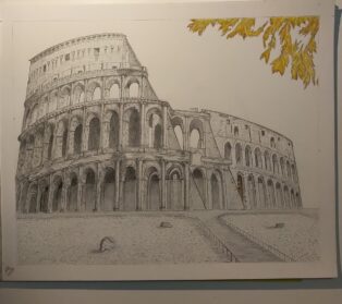 Colosseum Drawing Pic - Drawing Skill