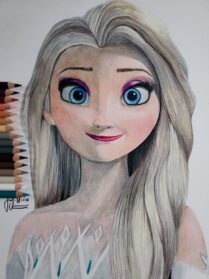 Disney Elsa of Arendelle Drawing Sketch - Drawing Skill