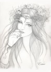 Goddess Drawing Sketch - Drawing Skill