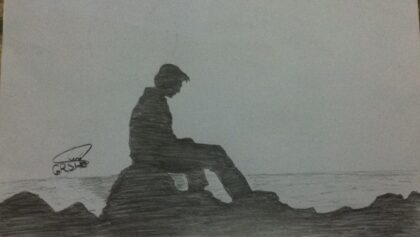 Lonely Boy Drawing - Drawing Skill