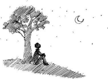 Lonely Boy Drawing Pic - Drawing Skill