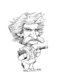 Mark Twain Drawing - Drawing Skill