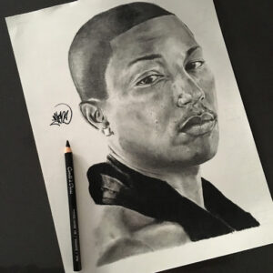 Pharrell Williams Drawing Art - Drawing Skill
