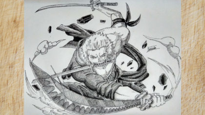Roronoa Zoro Drawing - Drawing Skill