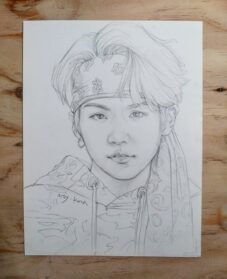 Suga Drawing Image - Drawing Skill