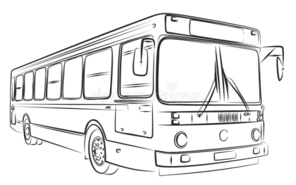 Bus Drawing Beautiful Image - Drawing Skill