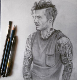David Beckham Drawing Sketch - Drawing Skill
