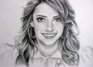 Emma Roberts Drawing Pictures - Drawing Skill