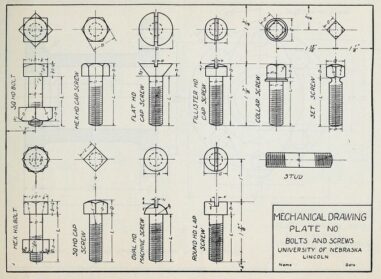 Engineering Bolt Drawing Image - Drawing Skill