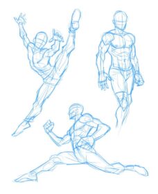 Figure Action Poses Drawing Realistic - Drawing Skill