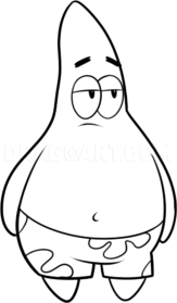 Patrick Star Drawing Sketch - Drawing Skill