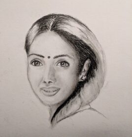 Sridevi Drawing Sketch - Drawing Skill